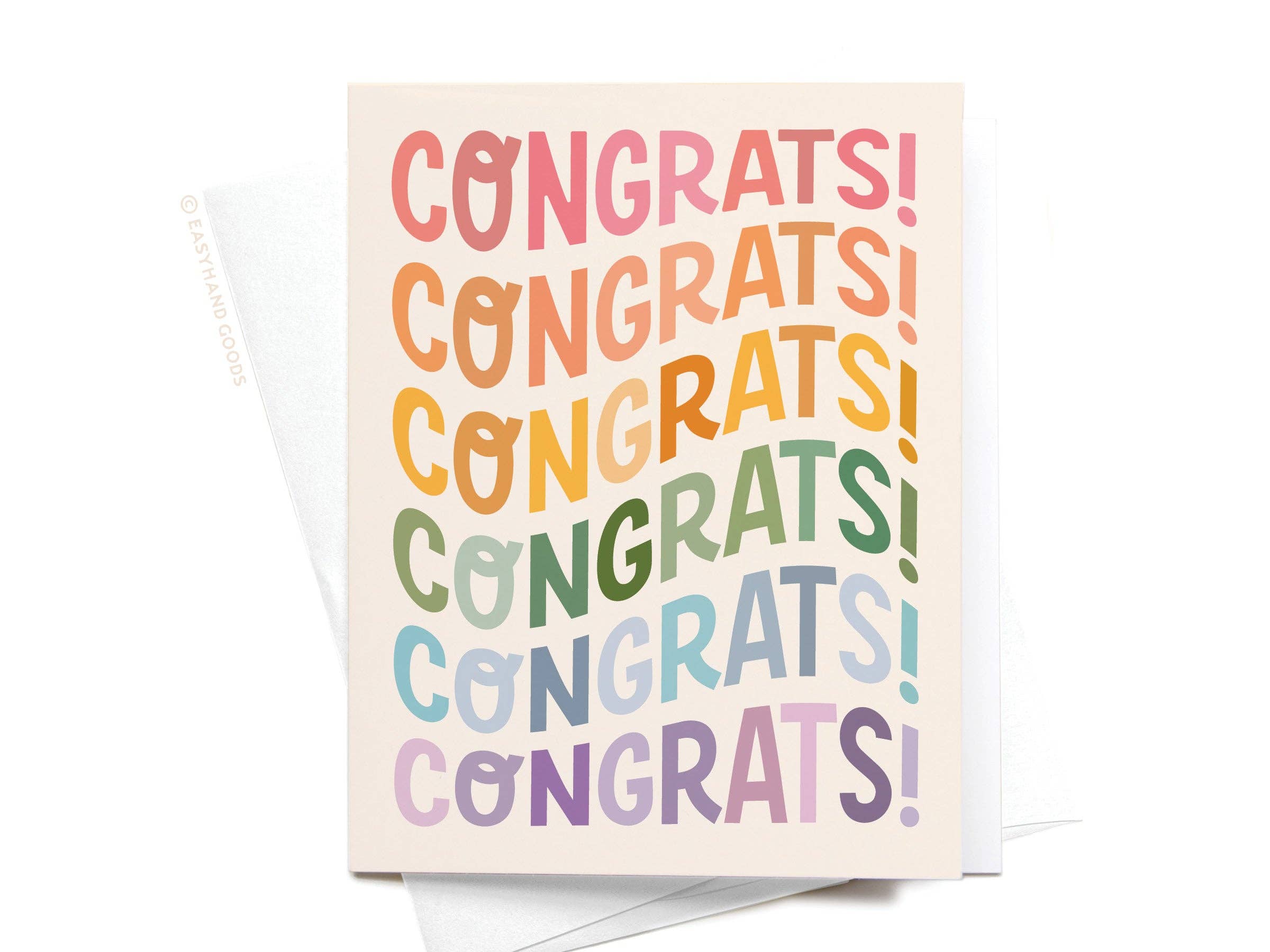 Congrats Wonky Type Greeting Card – Tenfold Collective