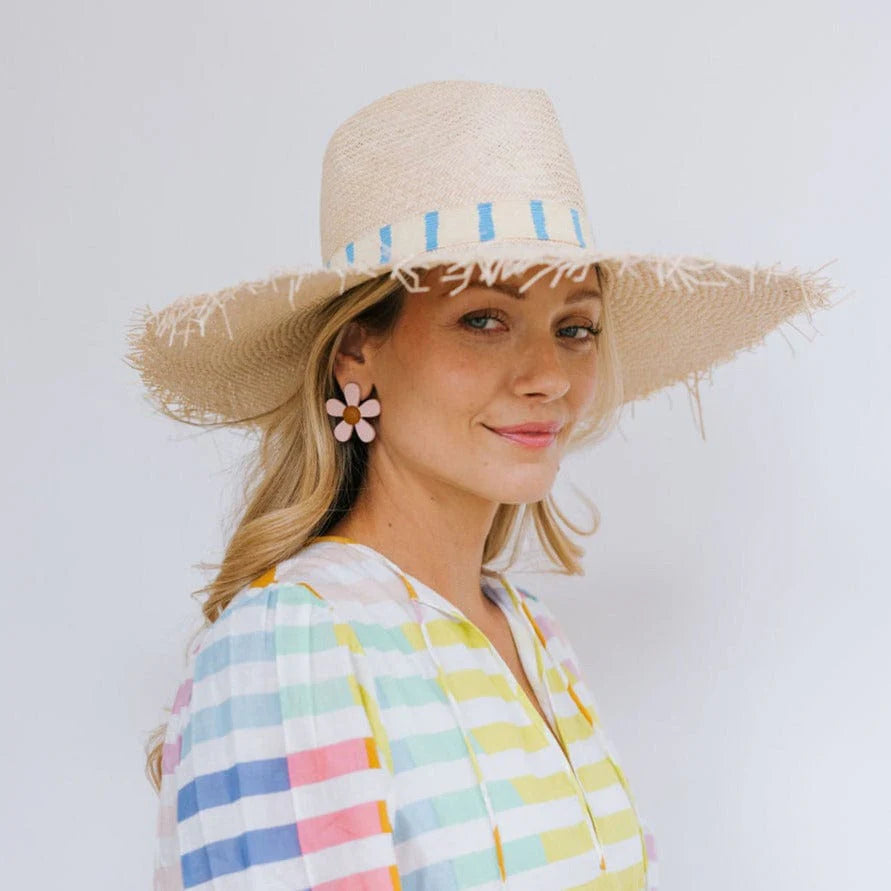 Susana Wide Brimmed Palm Fringe Hat – Tenfold Collective