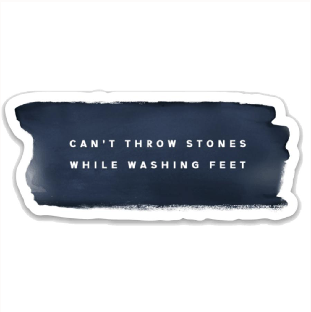 Can't Throw Stones Sticker – Tenfold Collective